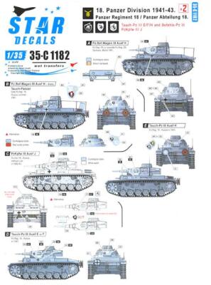Star Decals 1/35 GERMAN 18th PANZER DIVISION 1941-1943 Part 2 | eBay