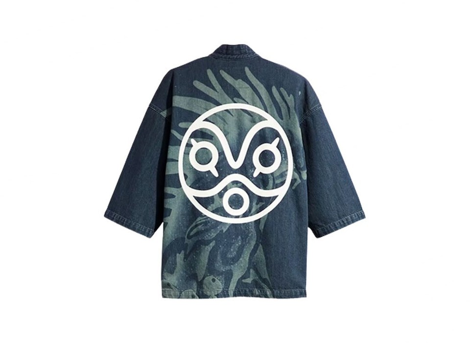 Levi's x Princess Mononoke Denim Kimono Jacket Green Limited Edition ...