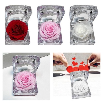 Preserved Flower Ring Box Decorative Romantic Wedding Ring Case Case ...
