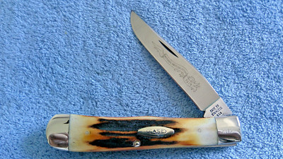 Case 1979 Unused 5154 Historic NKCA Stag Single Blade Trapper Knife | eBay