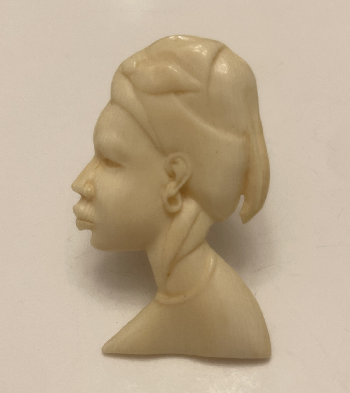 Antique Galalithe (?) Hand Carved Head Blackamoor Pin… - Gem