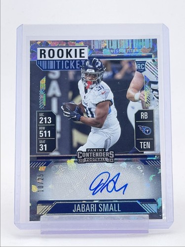 JABARI SMALL 2024 CONTENDERS ROOKIE TICKET CRACKED ICE RC AUTO /25 ...