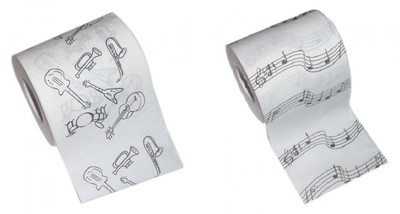 2 x Rolls Music Musical Notes Novelty + Musical Instrument Toilet ...