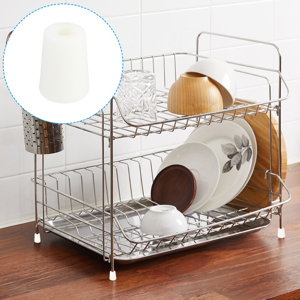 Kitchen Sink Rack Feet, 50 Pcs 4mm IDx10mm OD Rack Bottom Protector ...