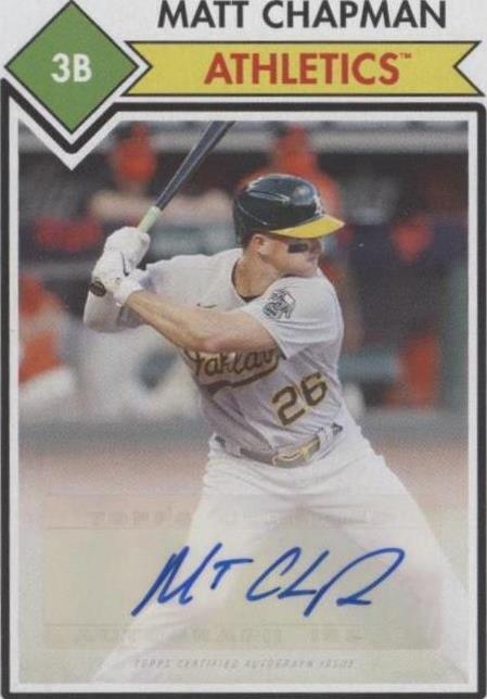 2020-21 Topps 582 Montgomery Club Set 1 - Matt Chapman #10 Autographs ...