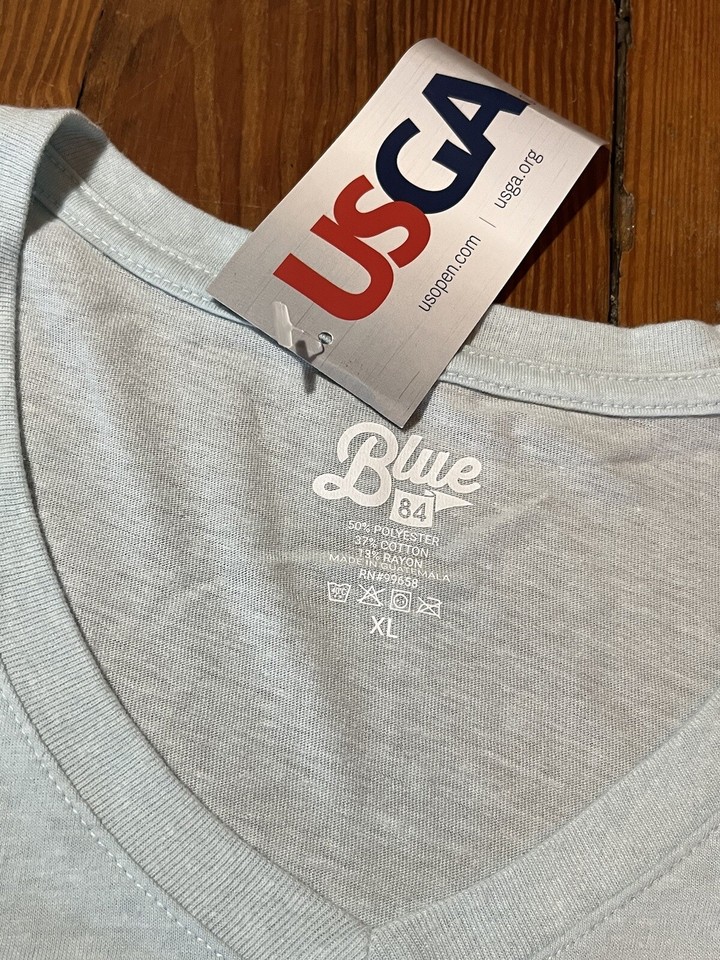 US OPEN 2023 Tee Los Angeles Logo LACC USGA Golf penmanship Script Blue ...