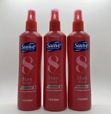 (3) Suave Max Hold Scented Hair Spray Lasting 11 oz Non-Aerosol Pump ...