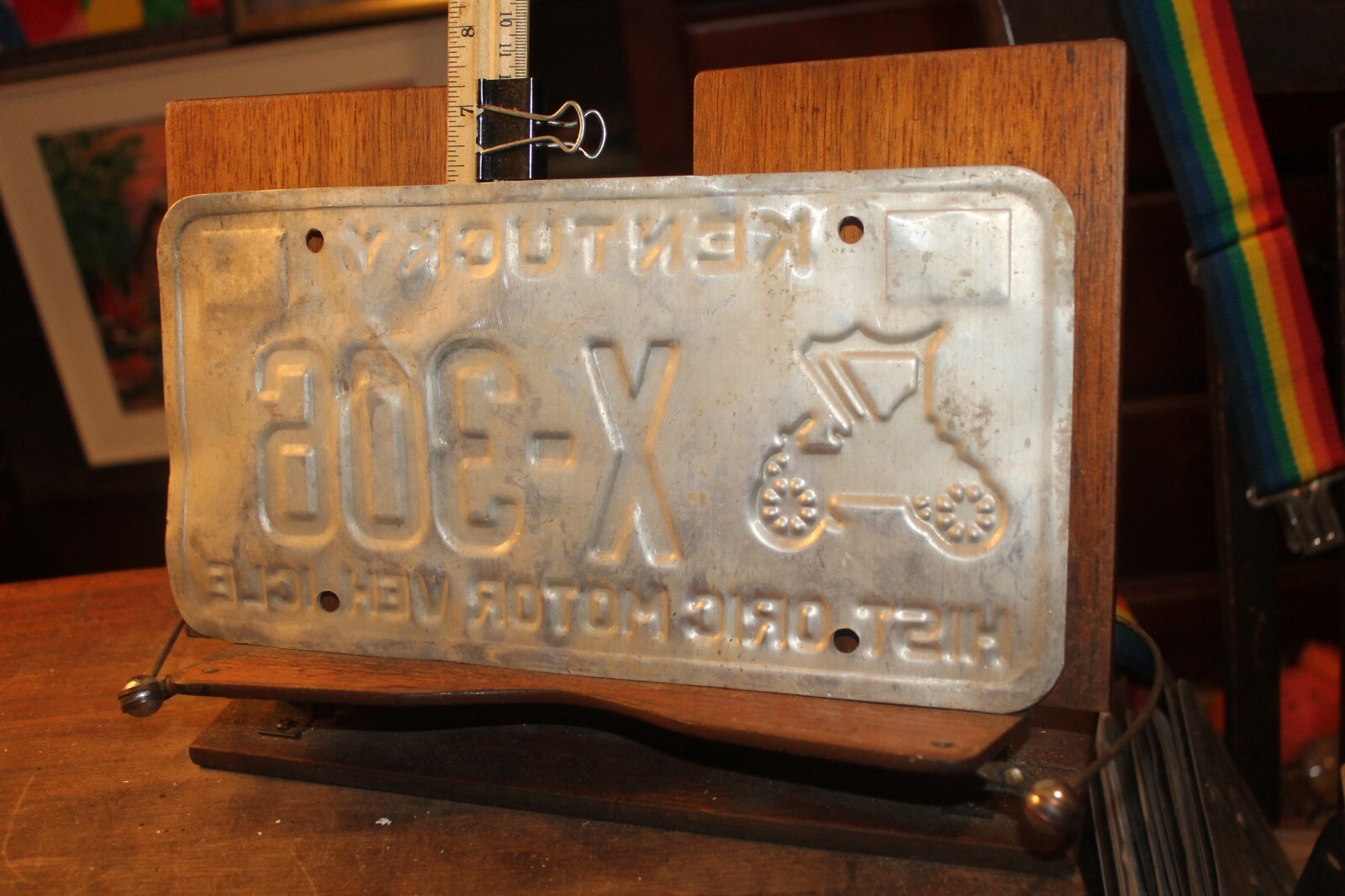 2000 Kentucky License Plate Historic Motor Vehicle X-306 ROUGH DENTED ...