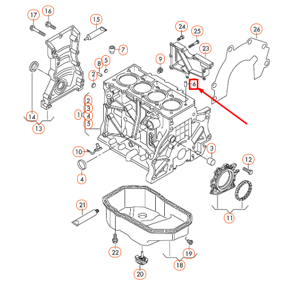 AUDI A1 MK1 Cylinder Block Dowel Sleeve 03C103143 GENUINE for sale ...