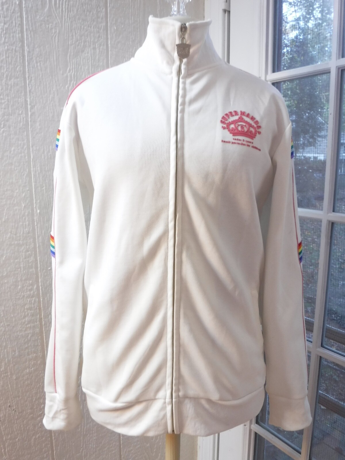 New Point "Super Manda" White Full Zip Up Jacket ~Women M~ | eBay