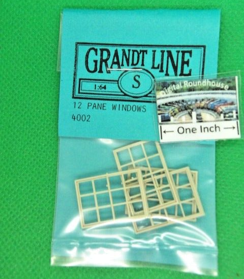 Grandt Line S scale #4002 WINDOWS - DOUBLE HUNG, 12 PANE - More Below ...