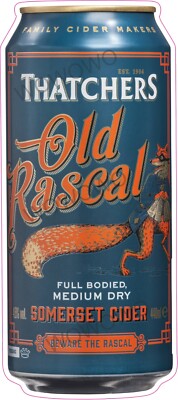 Thatchers Old Rascal Cider can sticker drink catering trailer Pub Bar ...