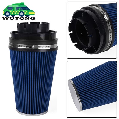 4'' 102mm Long High Flow Inlet Cone Dry Filter Cold Air Intake ...
