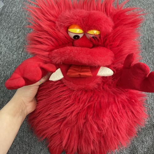 Vintage Yangjee Furbles Red Plush Monster Hand Puppet 14 Inches Stuffed ...