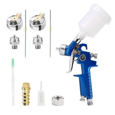 Mini Air Spray Gun HVLP 0.8 1.0mm Auto Car Touch Up Paint Sprayer ...