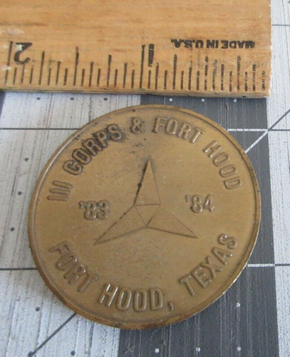 Fort Hood Texas Army III Corps Combat Power Challenge Coin Vintage 83 ...