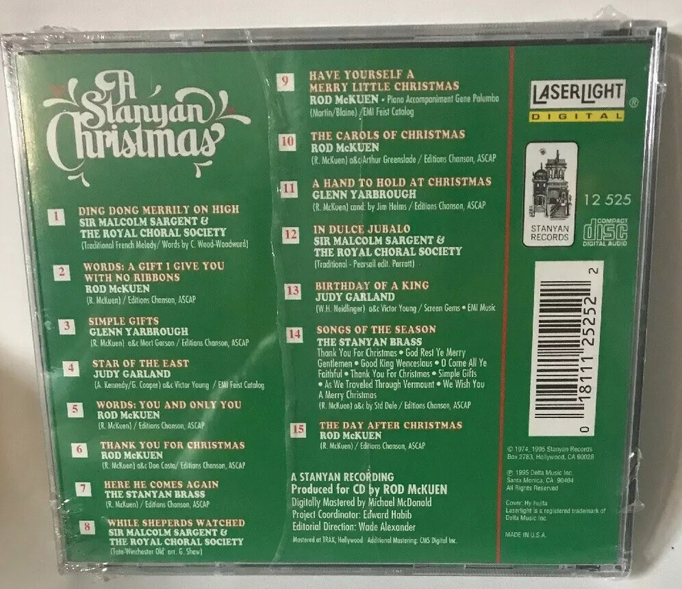 A STANYAN CHRISTMAS ~ ORIGINAL ARTISTS ~ 1995 ~ RARE Factory Sealed CD ...