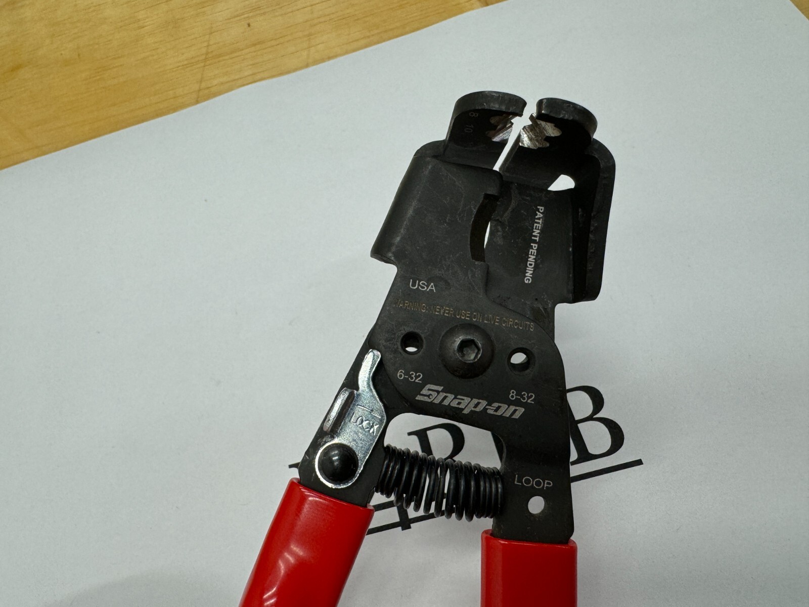 Snap-on Tools Inline 90¬∞ Angle Wire Stripper Cutter Plier 6 - 12 AWG ...