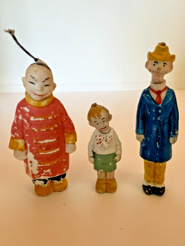 Vintage 1930s THE GUMPS Andy, Chester, Ching Comic Strip BISQUE NODDER ...