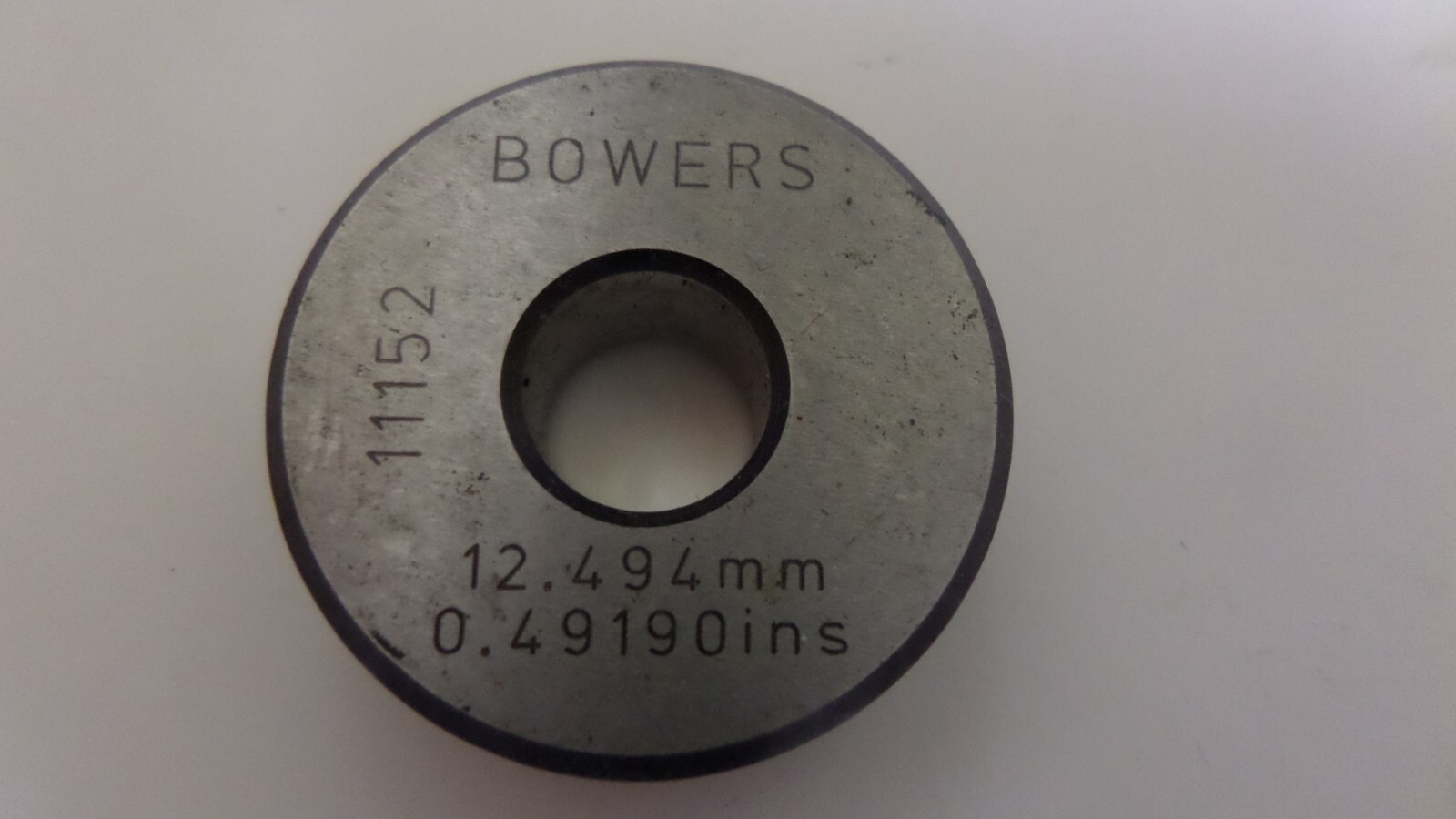 BOWERS BORE MICROMETER SETTING RING 12.494mm. | eBay UK