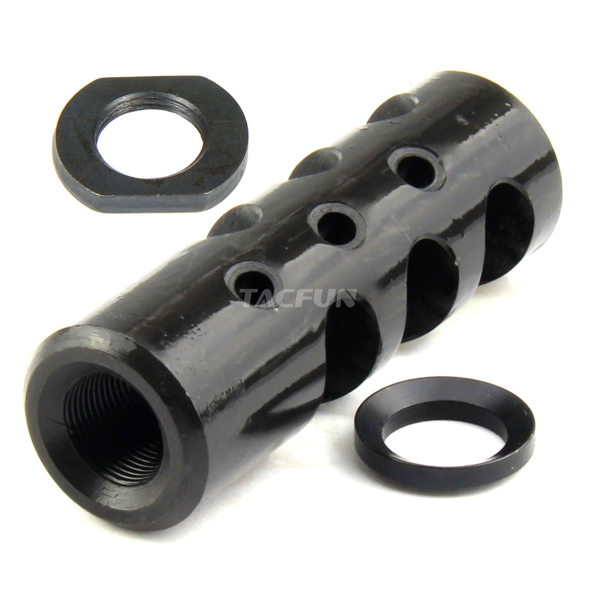 Steel .223 556 22LR Full Size TPI Competion Muzzle Brake 1/2x28 Pitch w ...