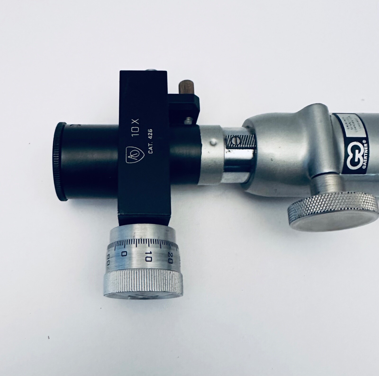 GAERTNER Slide Microscope American Optical 10X Filar Micrometer & 80mm ...