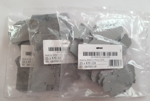 75x WAGO Abschlussplatte Zwischenplatte 870118 NEU 75Stück | eBay.de