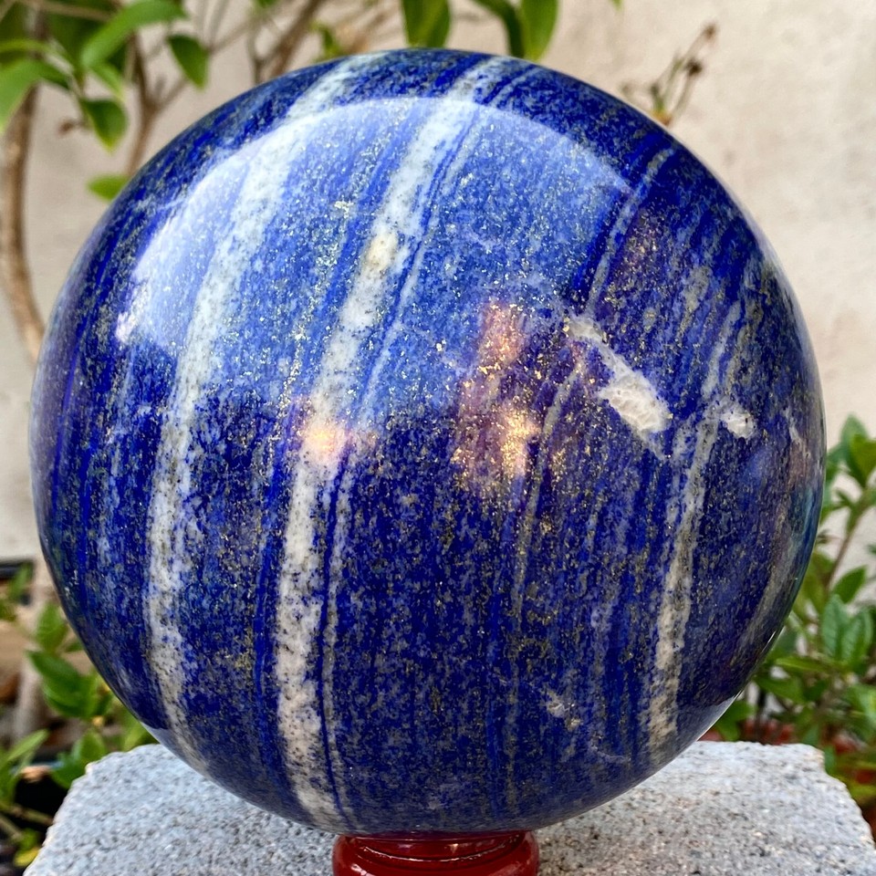 9.19LB Natural lapis lazuli ball, crystal ball, spiritual energy ...