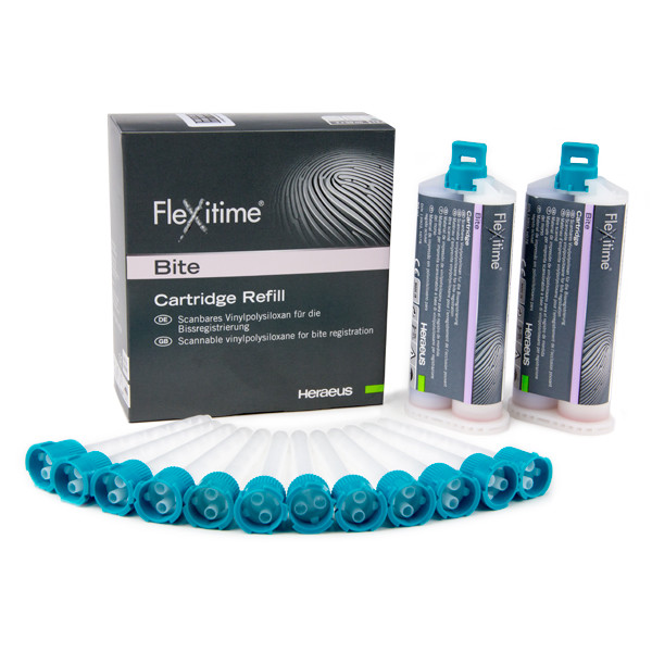 FLEXITIME BITE 2x50ml HERAEUS. DENTAL BITE REGISTRATION SILICONE. | eBay