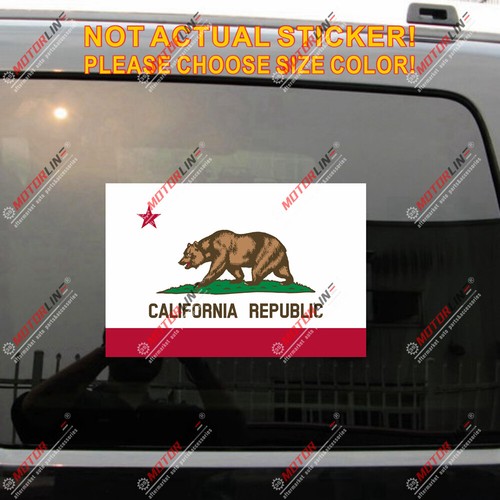 Flag of California Cali Republic Decal Sticker Car Vinyl Reflective ...