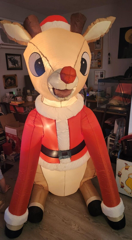 2013 RUDOLPH THE RED NOSED REINDEER SANTA INFLATABLE GEMMY | eBay