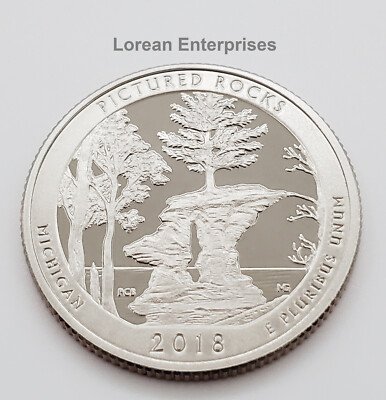 2018 S America the Beautiful ATB Quarter MI -Pictured Rocks- CLAD PROOF ...
