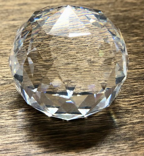 Swarovski Small Round Clear Crystal Prism Paperweight | eBay