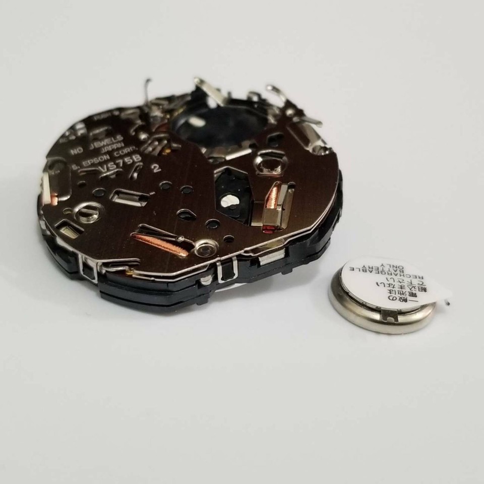 3-Eye Solar Quartz Watch Movement Date @ 4:30 For Hattori / S. Epson ...