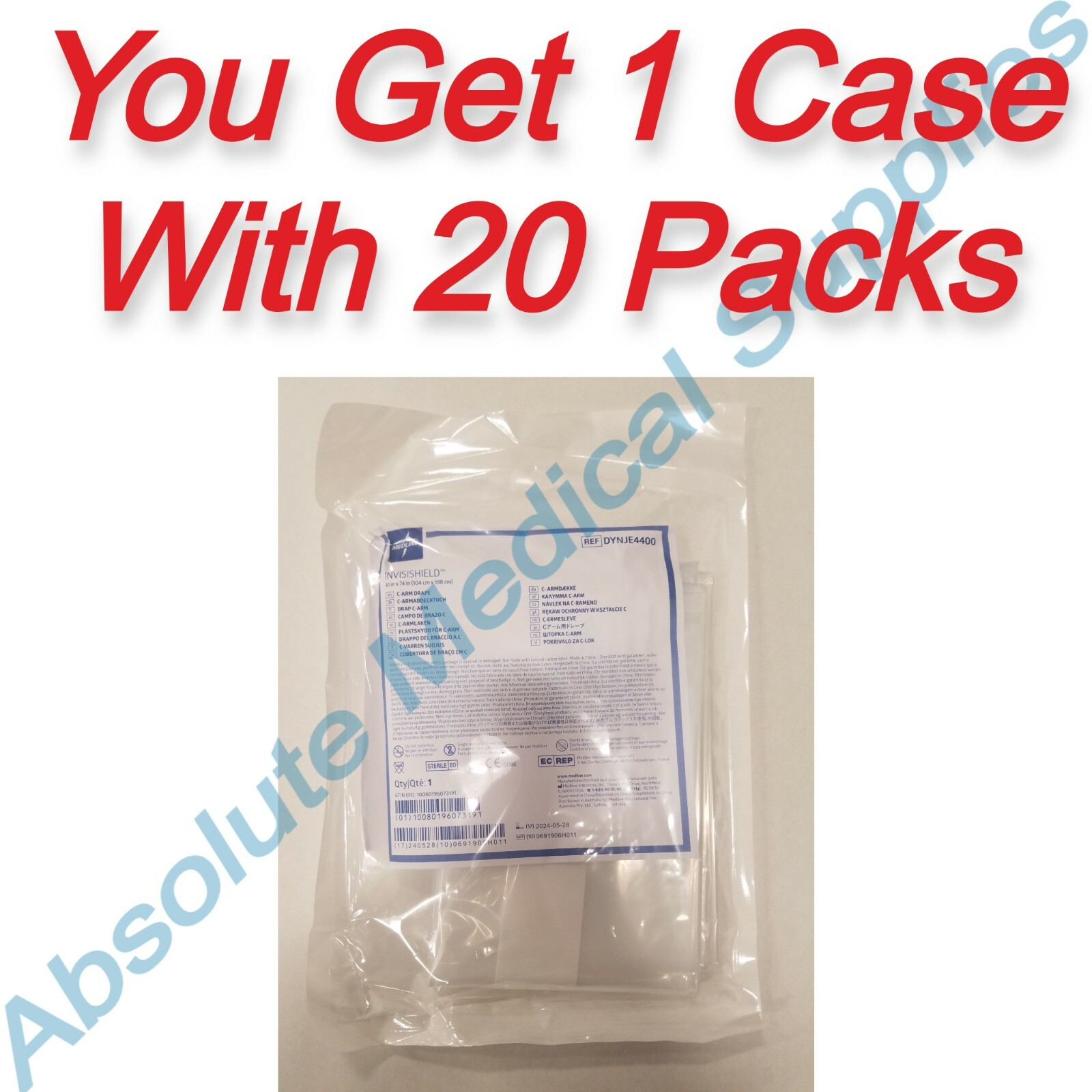 Medline DYNJE4400 Invisishield C-arm Drape 41in X 74in for sale online ...