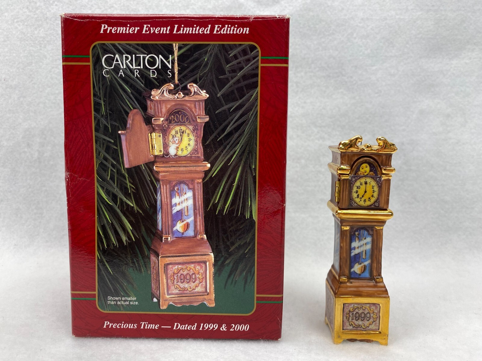 Carlton Cards Heirloom Precious Time Grandfather Clock Christmas ...