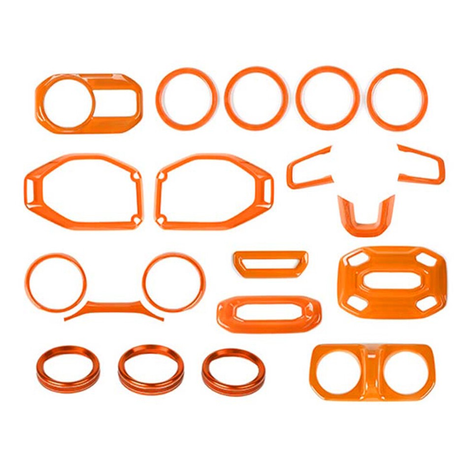 Interior Accessories Trim Cover Kit Full Set For Jeep Wrangler JL JT 18 ...