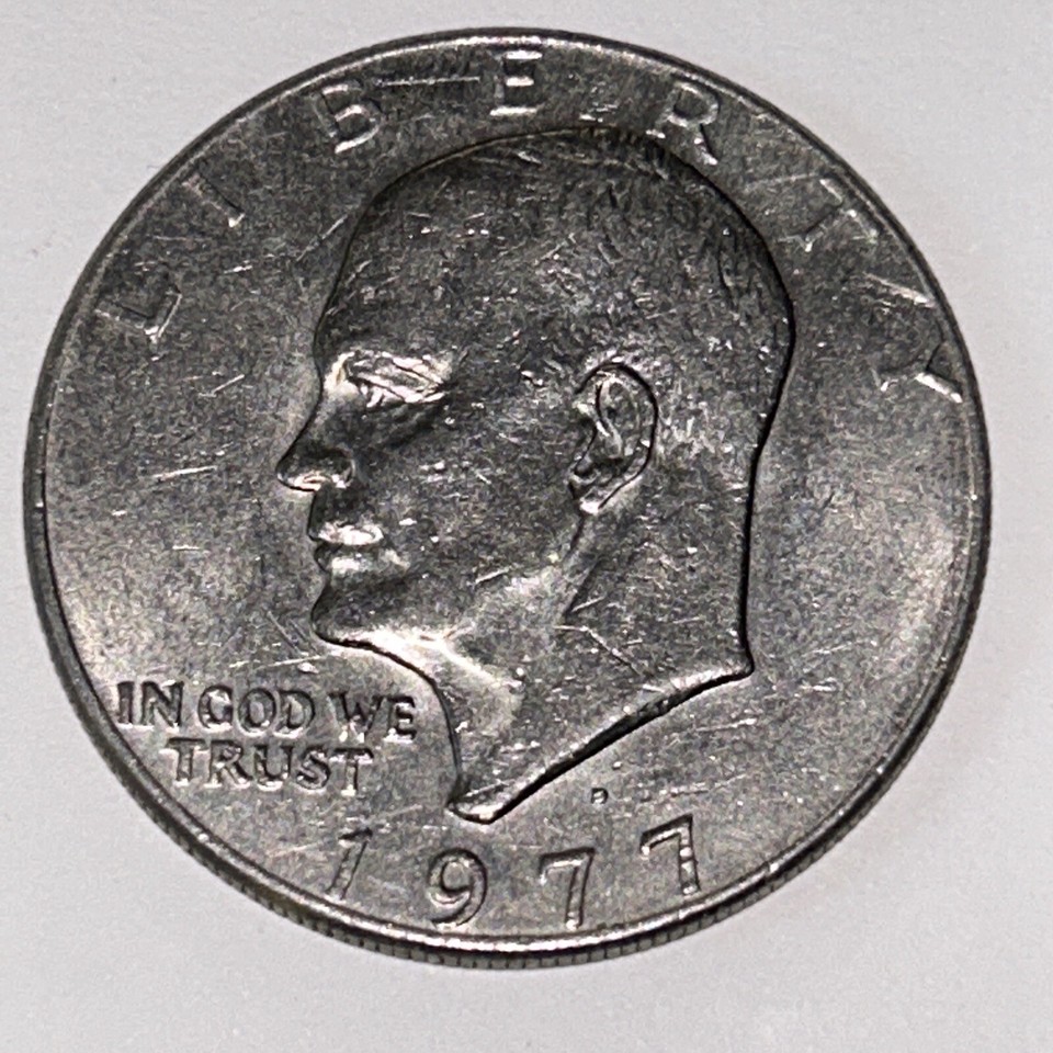 1977-D EISENHOWER LIBERTY ONE DOLLAR - 2 COIN SET Circulated Rare Moon ...