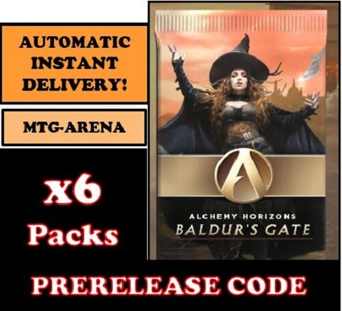MTG ARENA CODE CARD ALCHEMY HORIZONS BALDURS 6 BOOSTER PACK PRERELEASE ...
