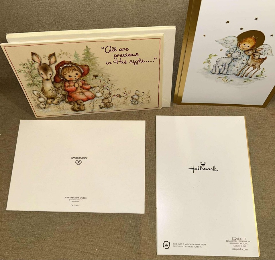 LOT (8) Vintage NEW Unused MARY HAMILTON Christmas Cards Forest Friends ...