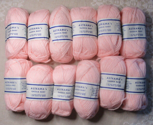 Lot of 12 - vtg ASTRAMA'S Gardia Bay, pink, 1 oz, 49% Pure Wool, 51% ...
