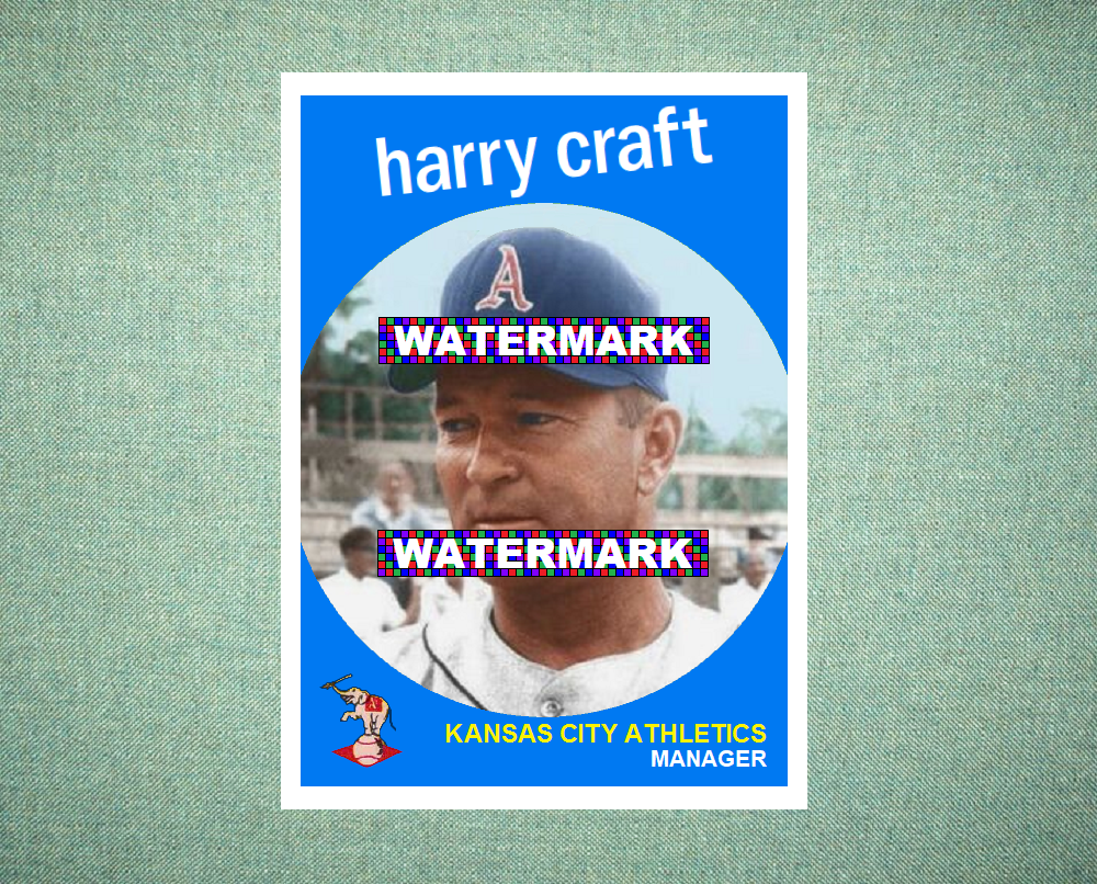 Harry Craft Kansas City Athletics A's 1959 Style Custom Baseball Art ...