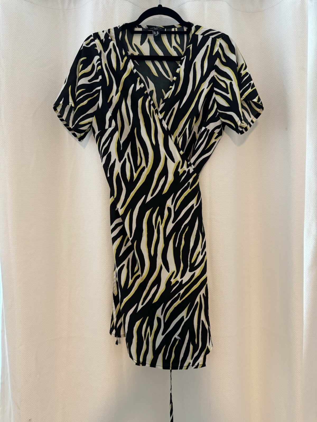 New Look zebra print wrap dress short sleeve size 8 uk - Gem