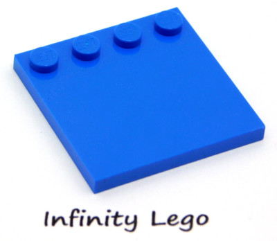 6 LEGO Blue Tile 4 x 4 with Studs on Edge Plate Friends (6179) - 6 ...