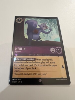 Disney Lorcana Rise of Floodborn 54/204 - Merlin Squirrel - Common FOIL ...