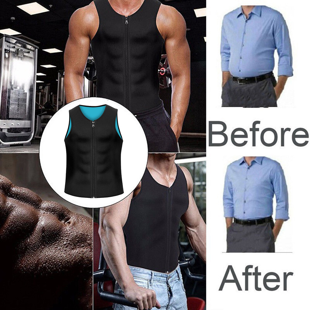 Neoprene Sweat Vest Elastic Men Sauna Fitness Vest for Daily Wear (M ...