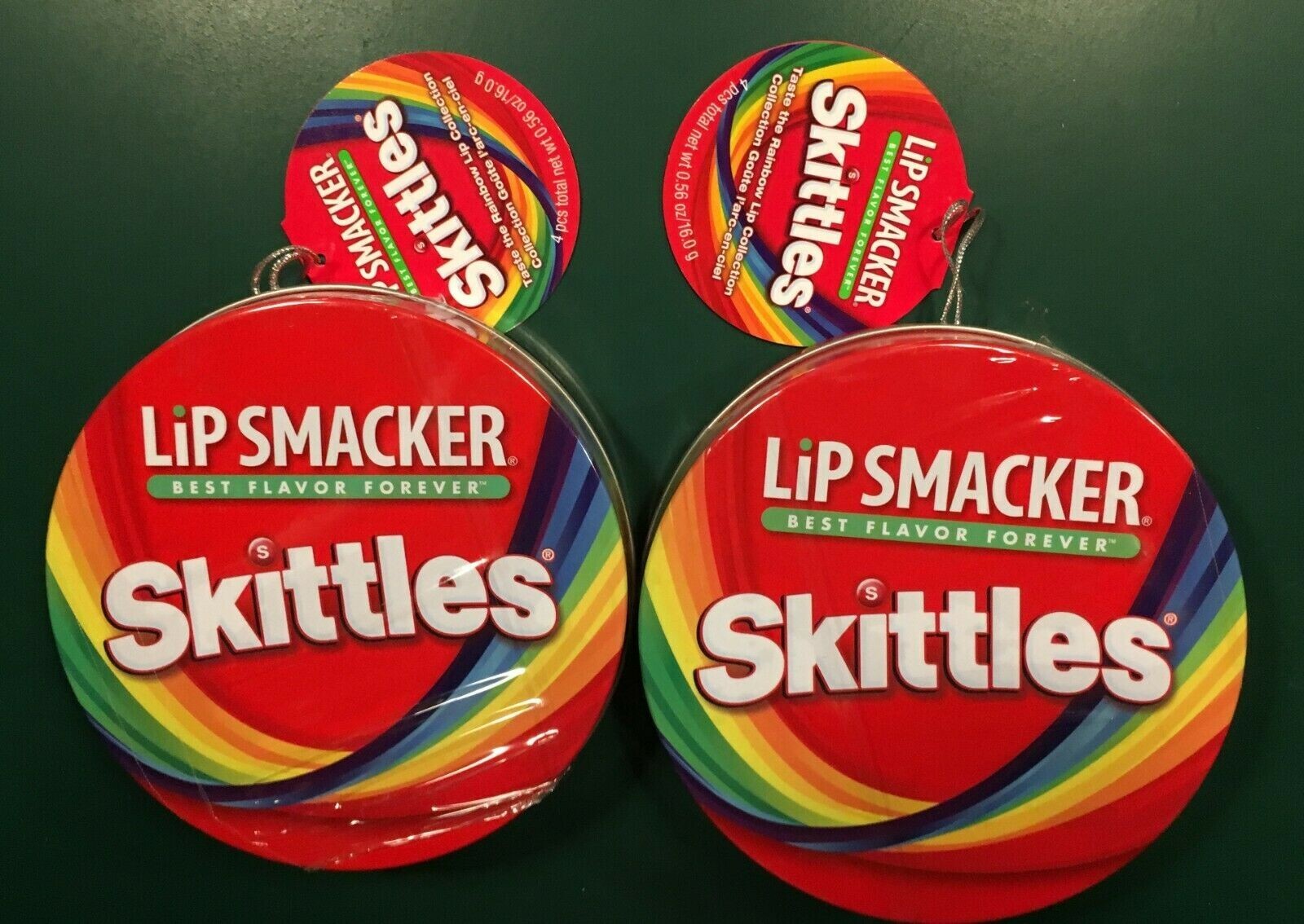 Lip Smackers Skittles limited edition gift set tins - 2 sets of 4 lip ...