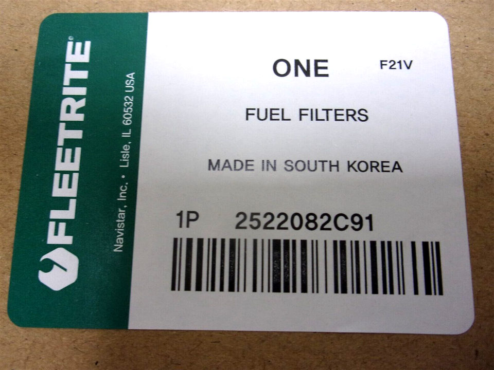 2522082C91 FLEETRITE INTERNATIONAL FUEL FILTER KIT PFF5548 WF10149 ...