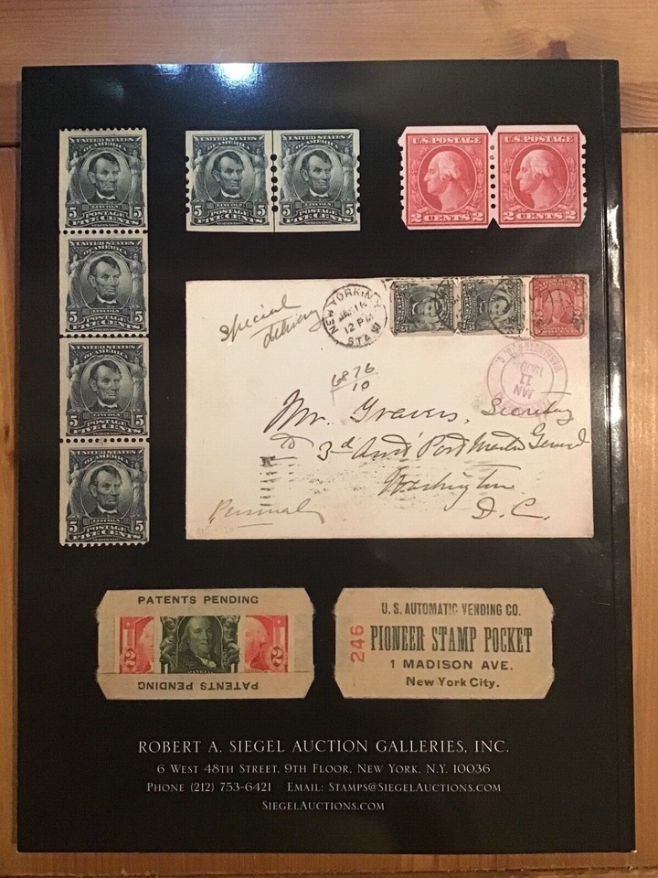 Siegel Sale 1253 The Melvin Getlan Collection US Vending Affixing ...