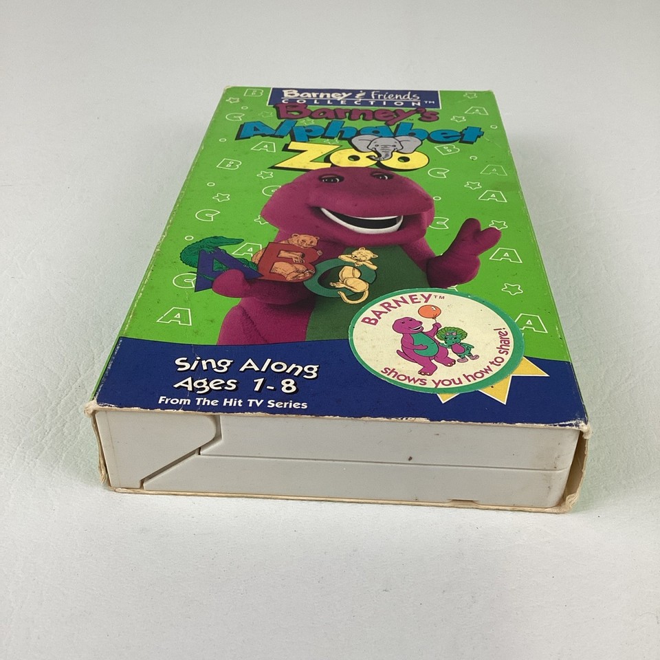 Barney VHS Tape Barney's Alphabet Zoo Purple Dinosaur Vintage 90s Sing ...
